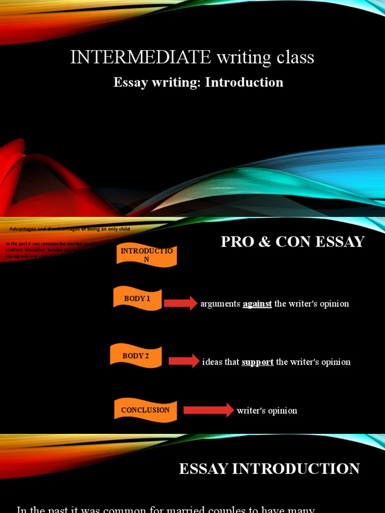 Essay Writing - Intro - PPT | PDF | Essays | Cognitive Science