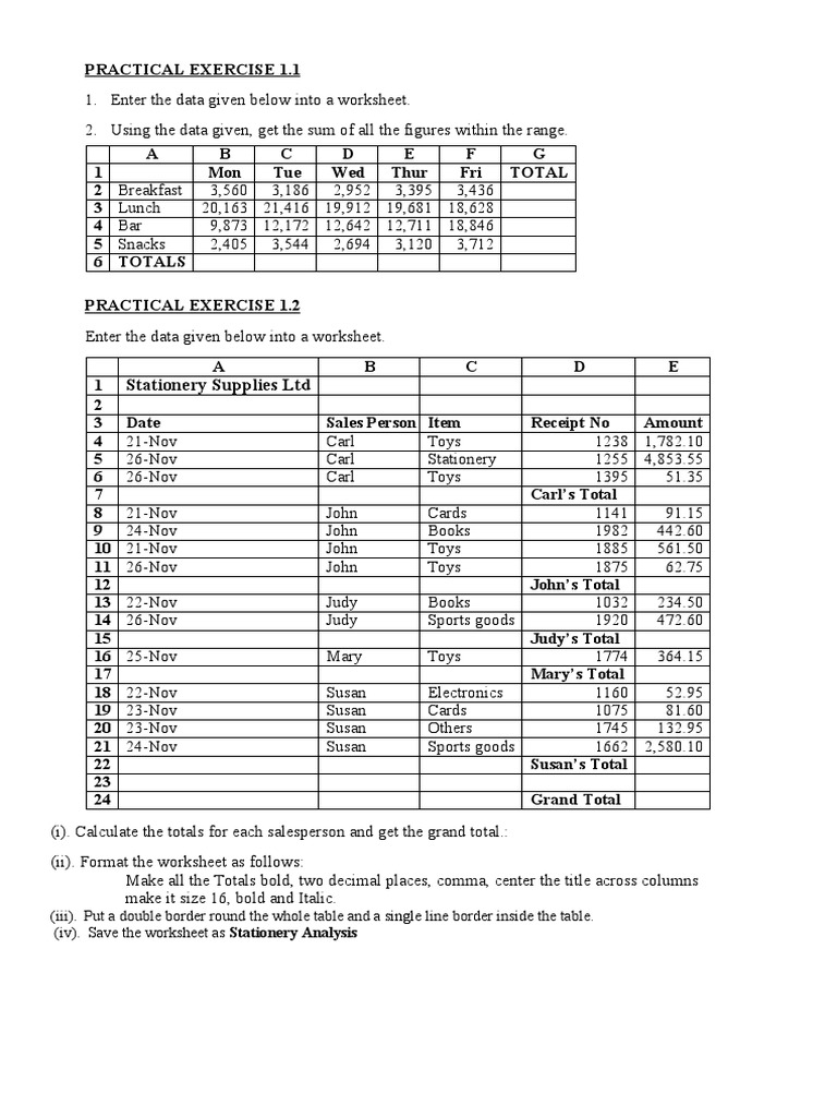 Excel Practical 2023 | PDF