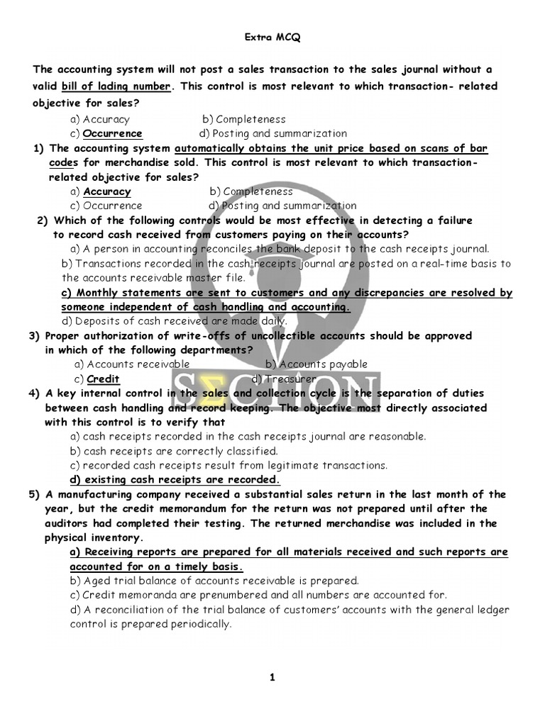 Extra Revision | PDF | Audit | Internal Control