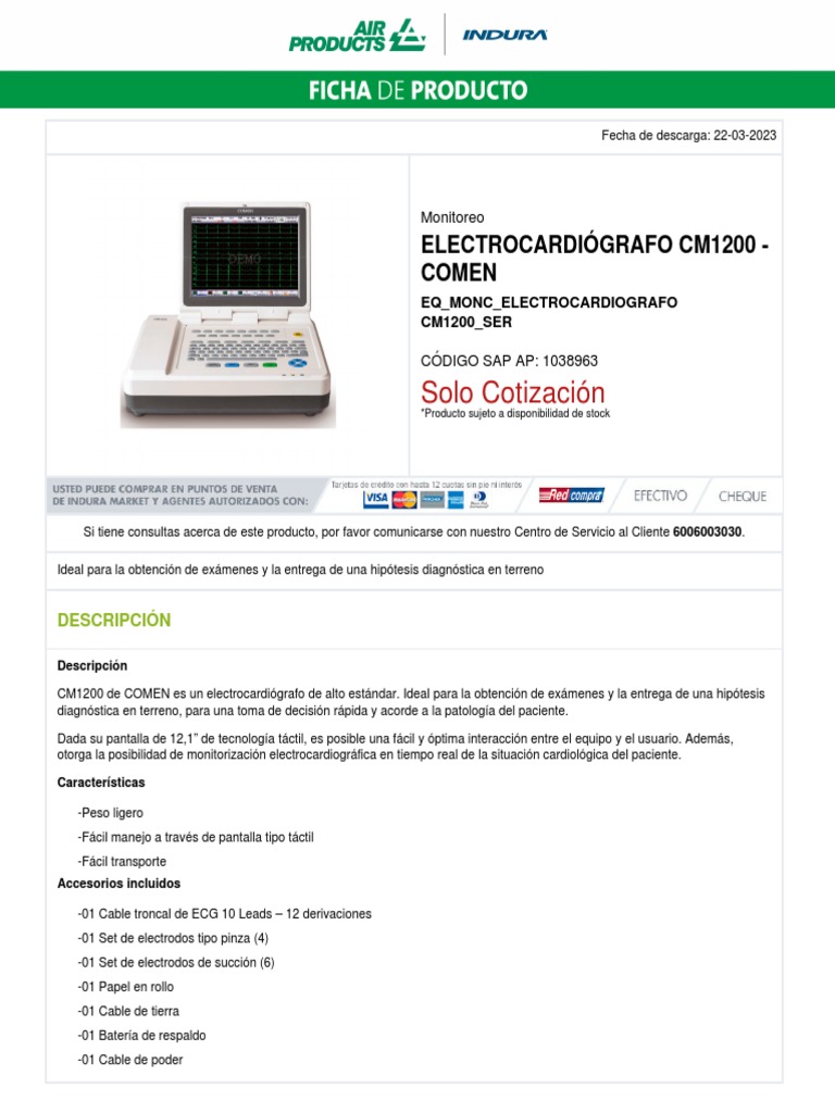 Electrocardiógrafo CM1200 de COMEN | PDF | Informática