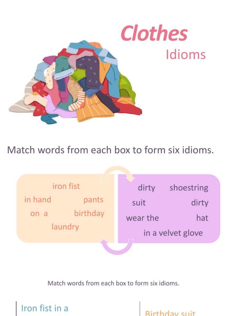 idioms about clothes | PDF
