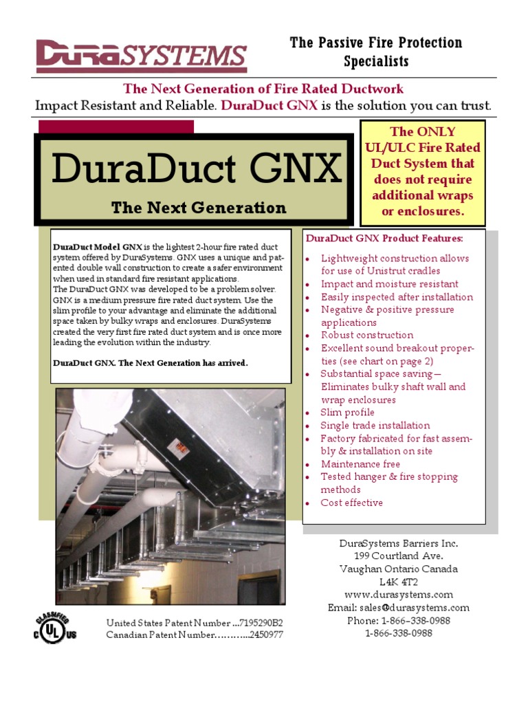 DuraSystems - DuraDuct GNX Brochure | PDF | Duct (Flow) | Building ...