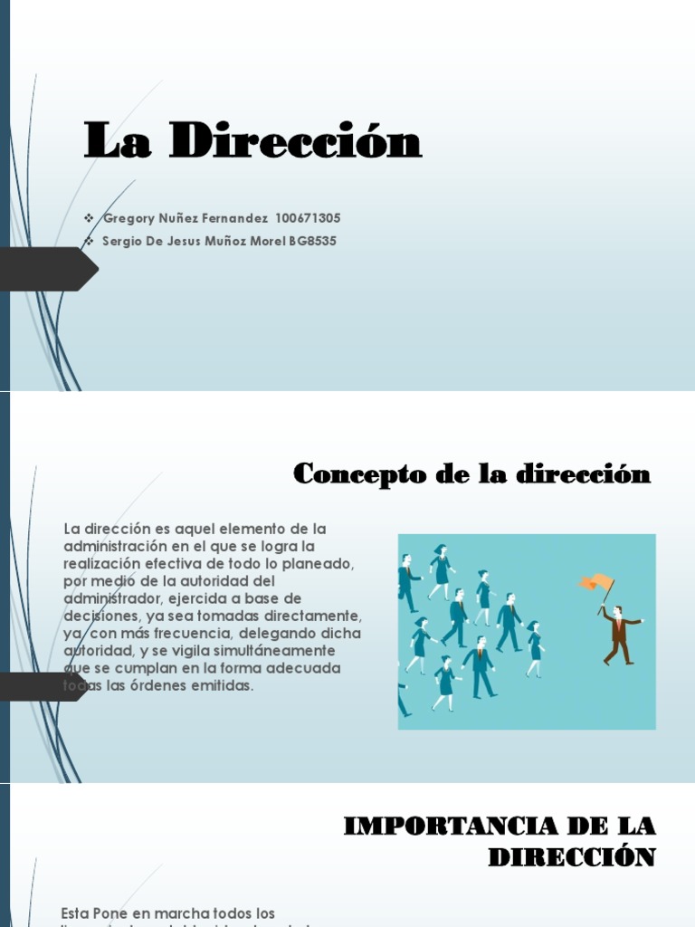 TEMA 6 La Direccion | PDF | Liderazgo | Comunicación