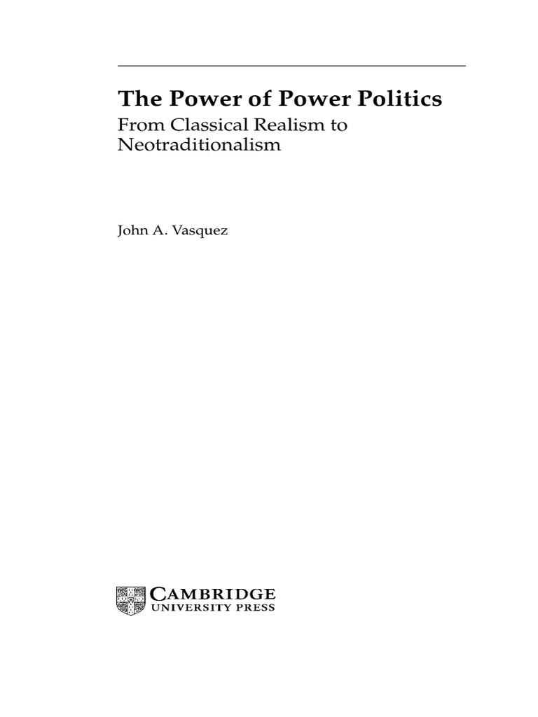 The Power of Power Politics | PDF | Falsifiability | Hypothesis
