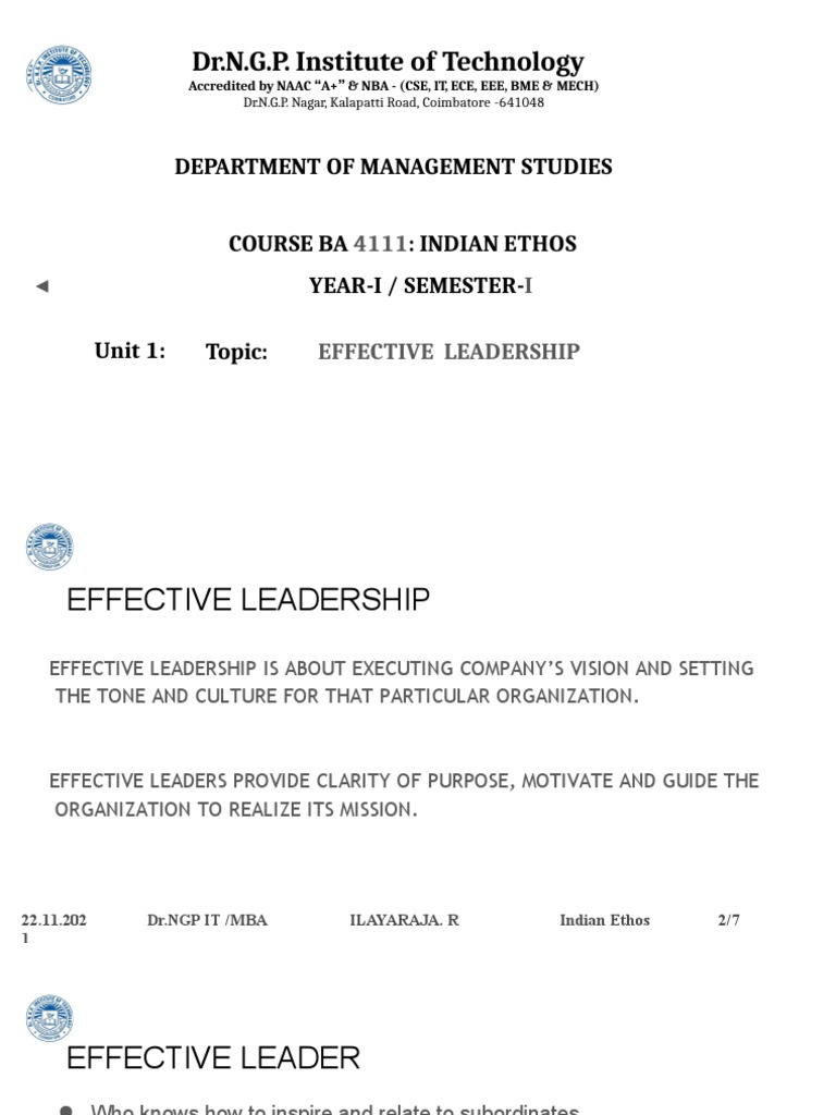 Effective Leadership | PDF | Leadership | Organizational Behavior