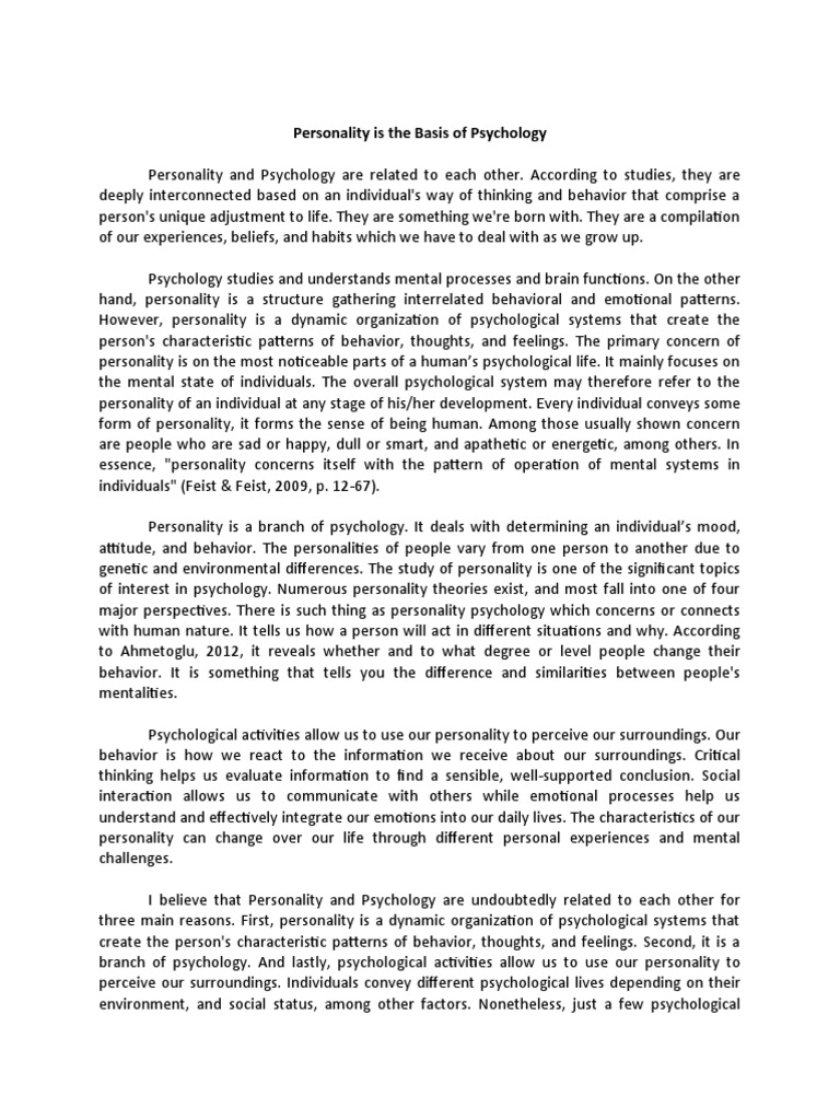 Position Paper | PDF | Psychology | Thought