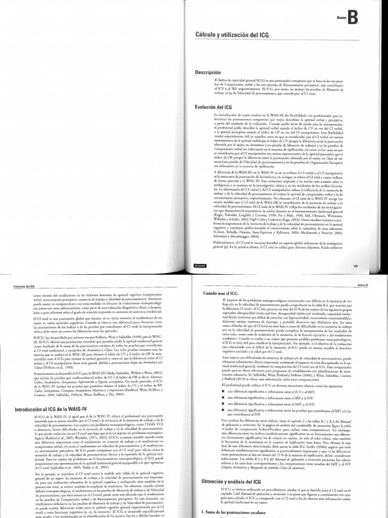 Cálculo e Interpretación Icg | PDF