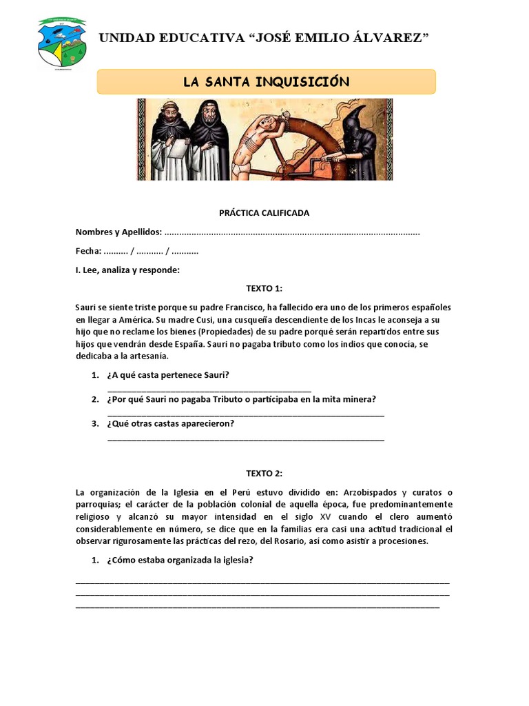 Taller La Inquisición | Descargar gratis PDF | Nueva españa | America ...