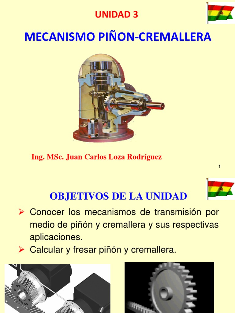 Mecanismo Piñón-Cremallera: Cálculos y Usos | PDF