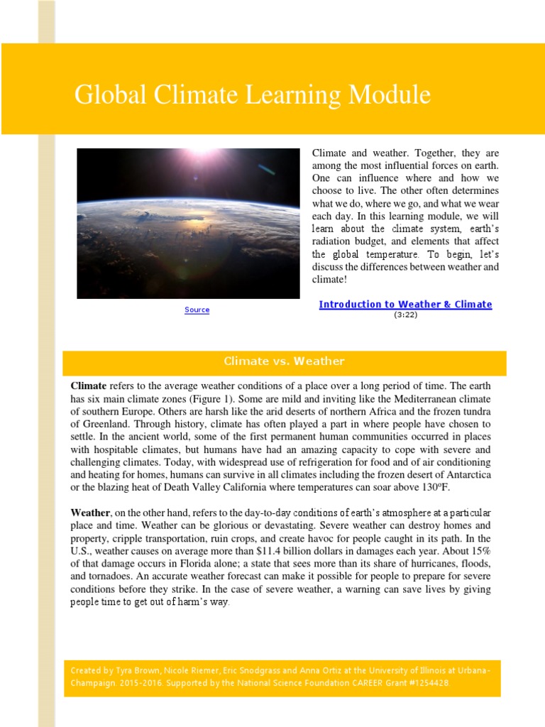 Climate Module | PDF | Greenhouse Effect | Greenhouse Gas