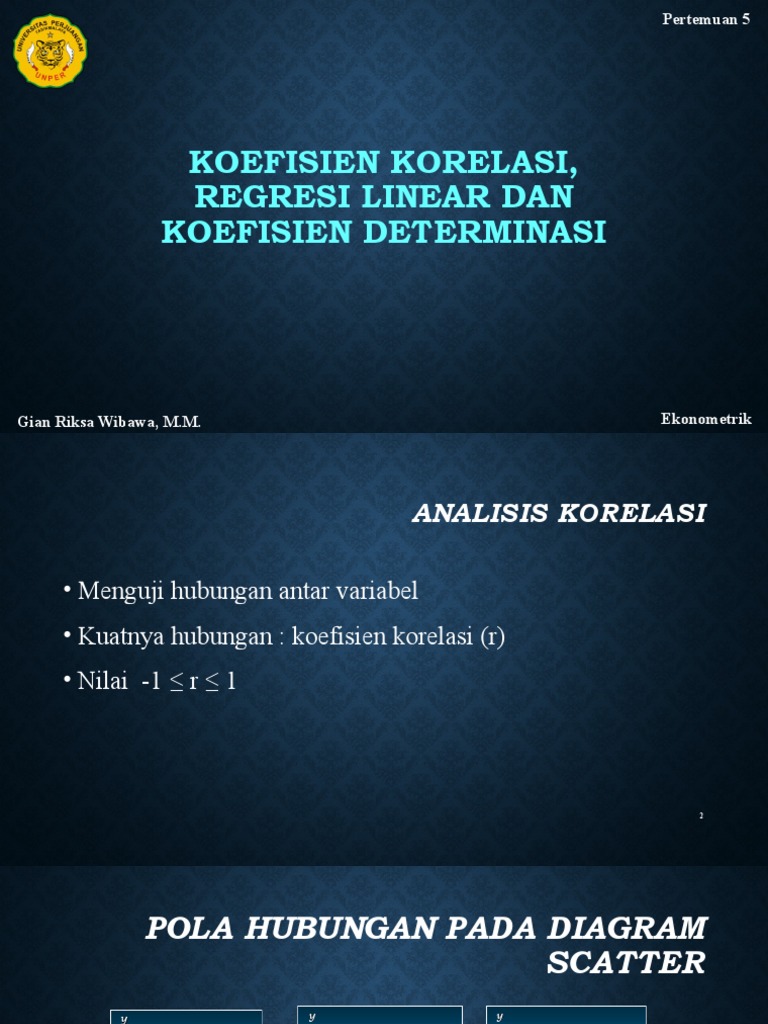 Analisis Korelasi & Regresi Linear | PDF