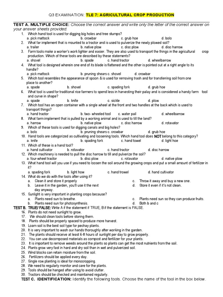 AGRI-CROP PRODUCTIONQuarter-Examination-Agricultural-Crop-Production-7 ...