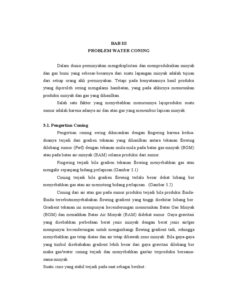 Water Coning | PDF