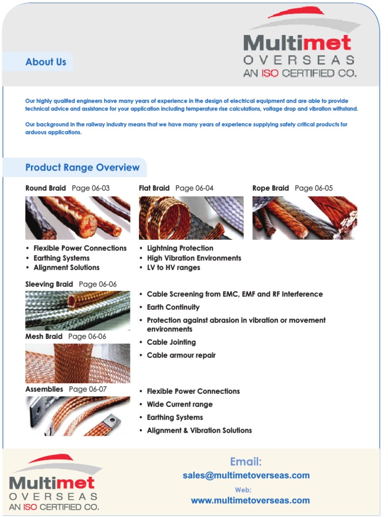 Copper Braid Manufacturer | PDF | Wire | Electrical Conductor