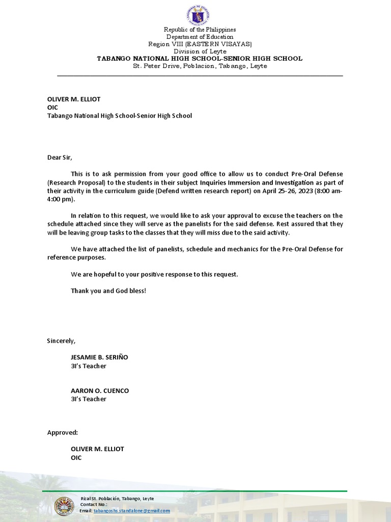 Research Defense Approval Letter | PDF