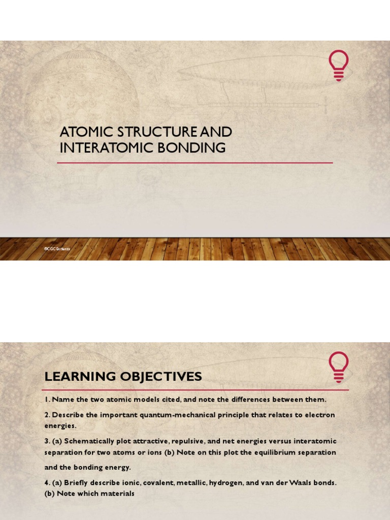 Materials Science and Engineering - Module 2 | PDF | Chemical Bond | Atoms