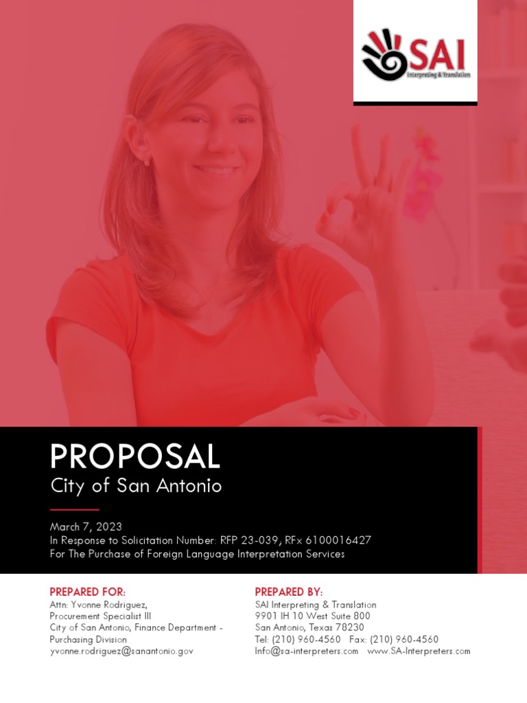 SAI Interpreting - Translation Proposal | Download Free PDF | Language ...