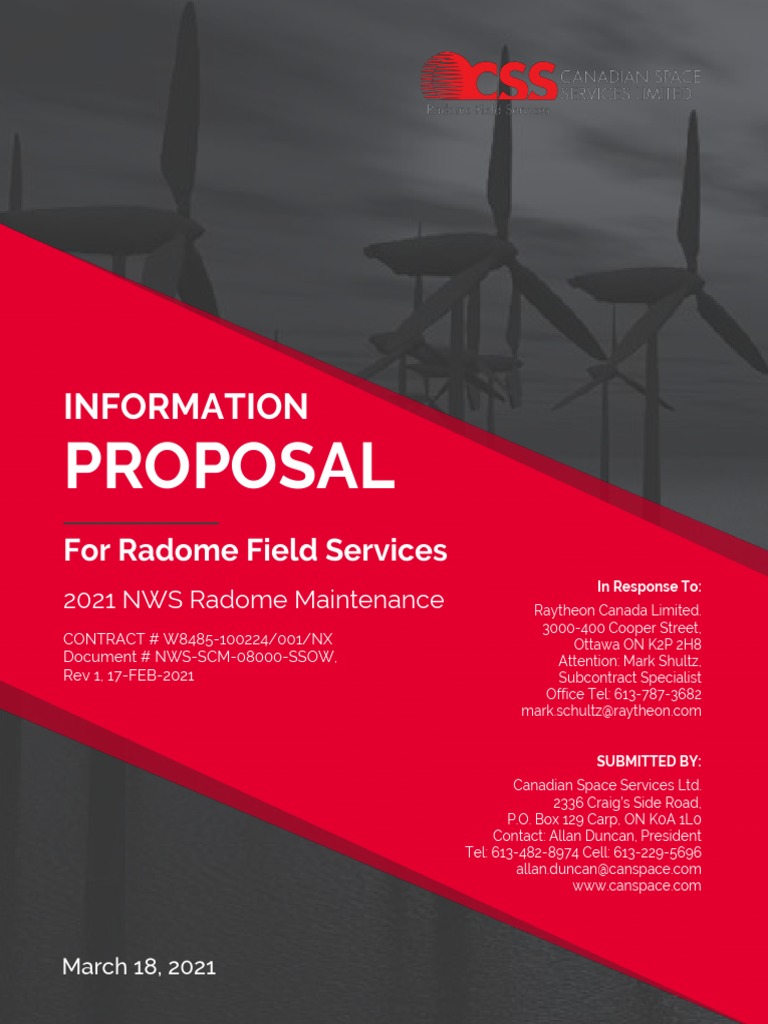 CSS Canadian Space Services Ltd. Information Proposal | PDF