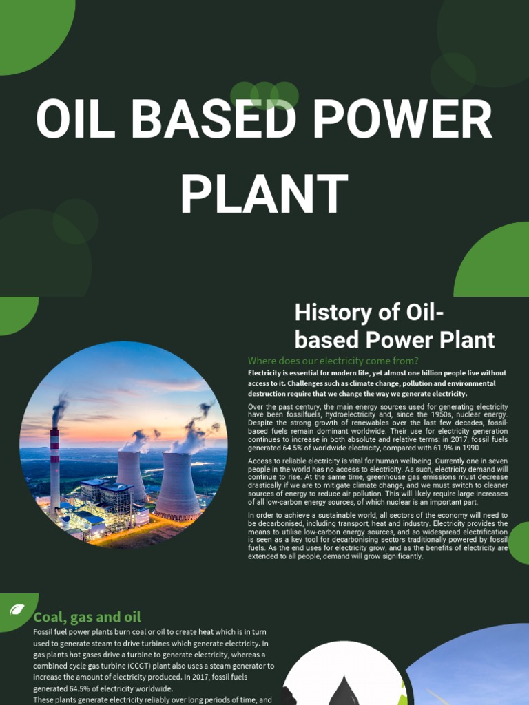 Oil-Based Power Generation Explained | PDF | Petroleum | Electricity ...