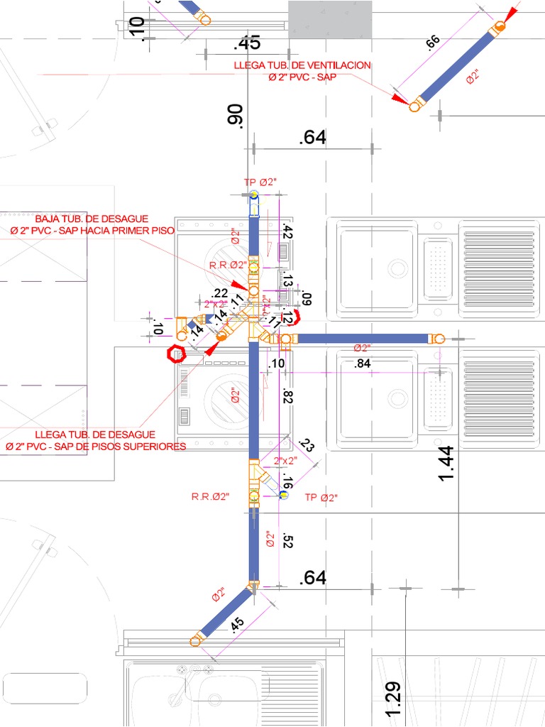 Esquema de Tuberías PVC Ø2" | PDF