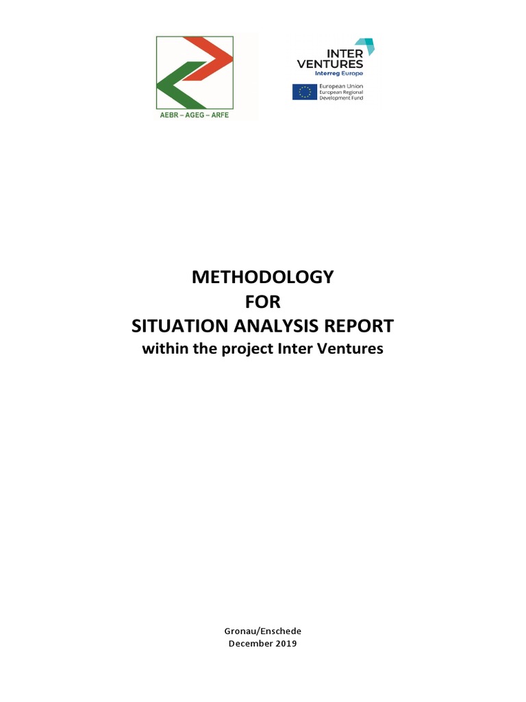 METHODOLOGY FOR SITUATION ANALYSIS REPORT Within The Project Inter Venturess | PDF | Small And ...