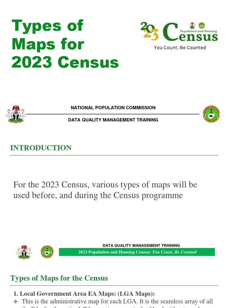 Types of Maps For 2023 Census: National Population Commission | PDF | Census | Information ...