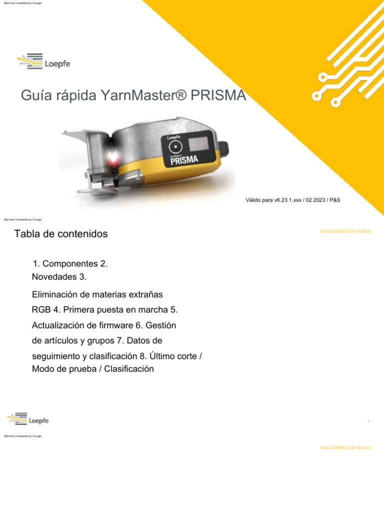 Guia Rapida Yarn Master Prisma 2023-02 SP | PDF | Arranque | Informática