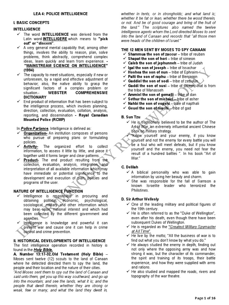 Police Intel | PDF | Military Intelligence | Counterintelligence