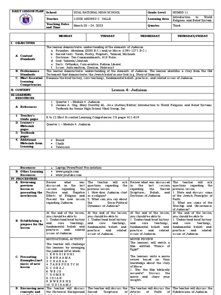 DLP Week 5 | PDF | Hebrew Bible | Bible