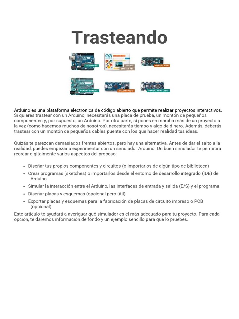 Simuladores Arduino | PDF | Arduino | Mac OS
