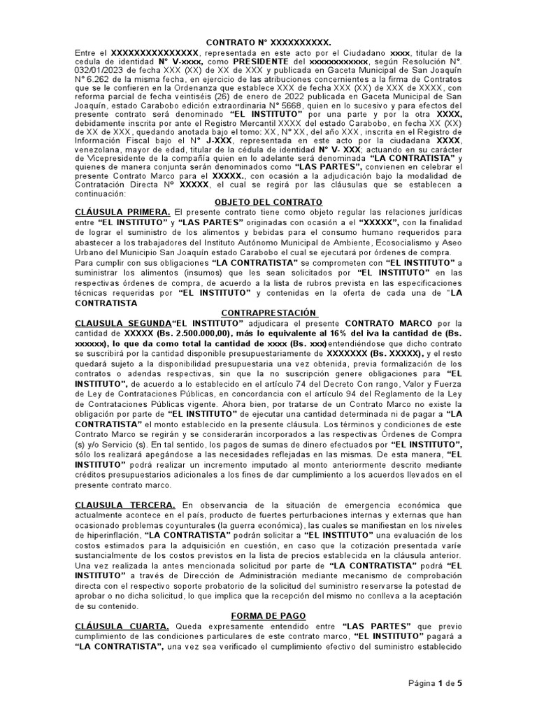 Modelo de Contrato | PDF