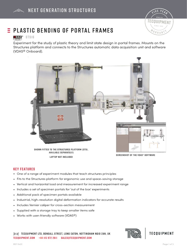 STS16 Plastic Bending of Portals Datasheet | PDF | Plasticity (Physics) | Deformation (Engineering)