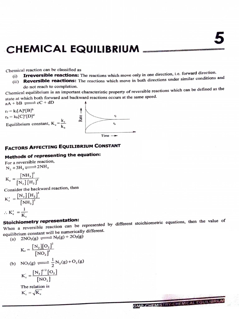 Chemical Equilibrium Pdf