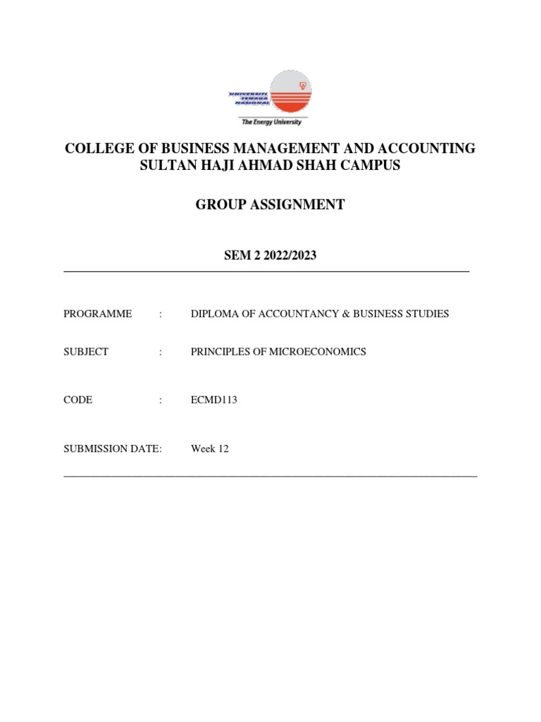 Group Assignment Sem 2 2223 Micro Student | PDF