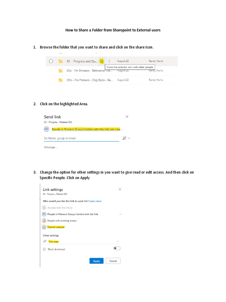 How To Share A Sharepoint Folder PDF