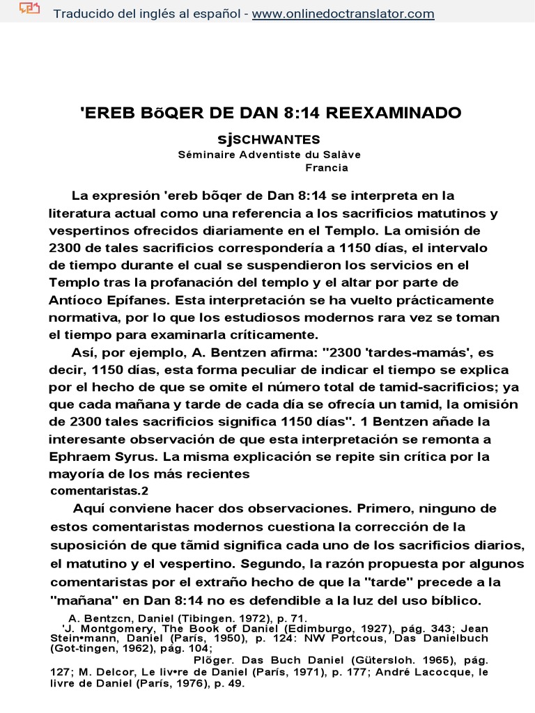 Ereb Boqer of Daniel 8 - 14 Re-Examined - En.es | PDF | El Holocausto