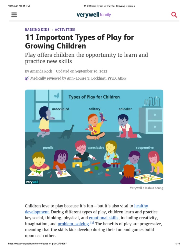 11 Important Types of Play For Growing Children: Play o Ers Children ...