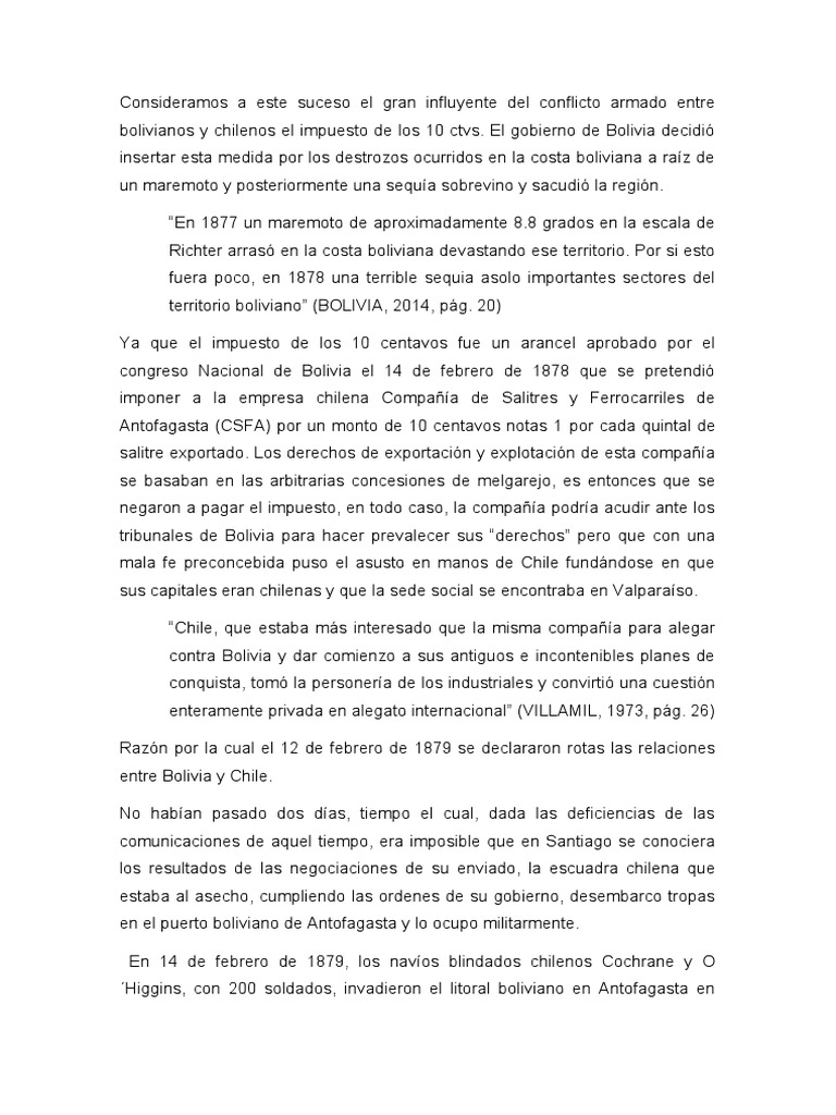 GUERRA DEL PACÍFICO ANAPOL (DESARROLLO) | PDF | América del Sur