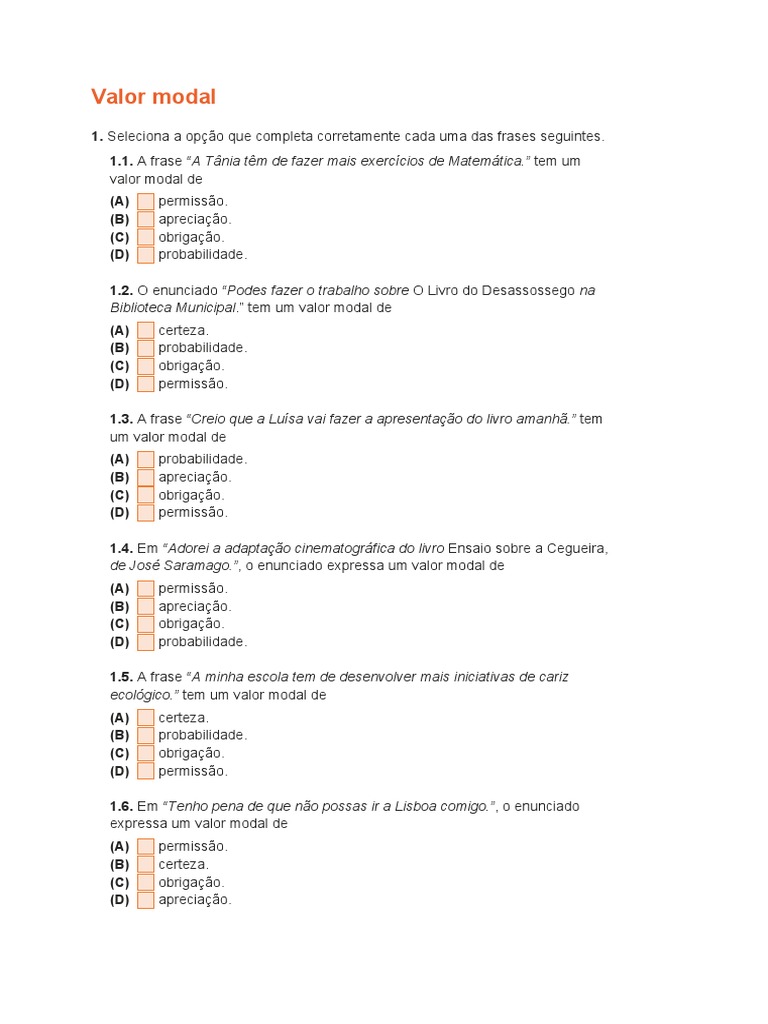 Gramatica Valor Modal | PDF