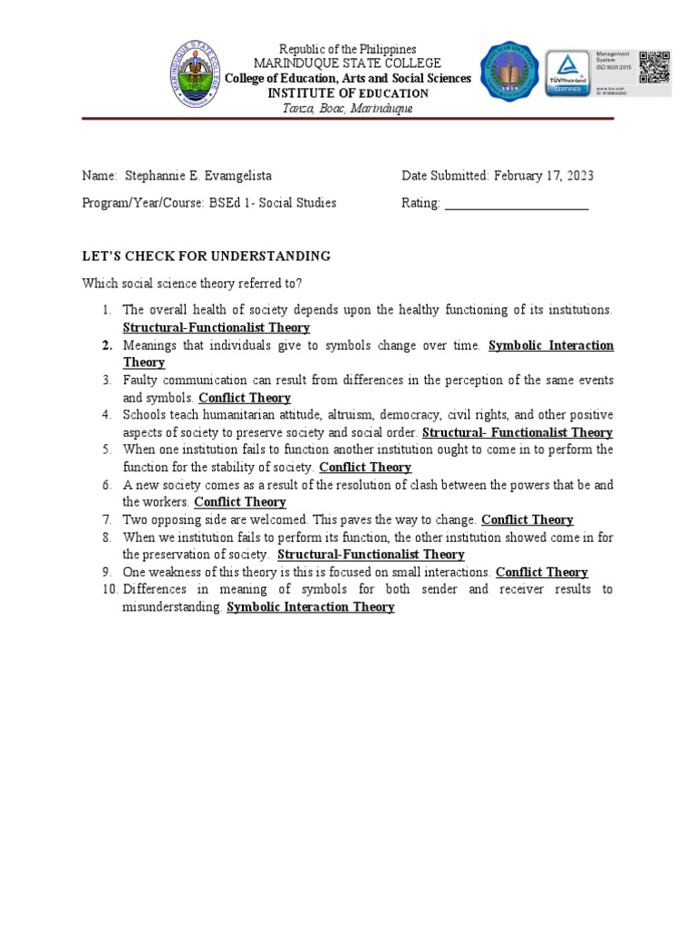 Activity 3 | PDF | Cognition | Behavioural Sciences