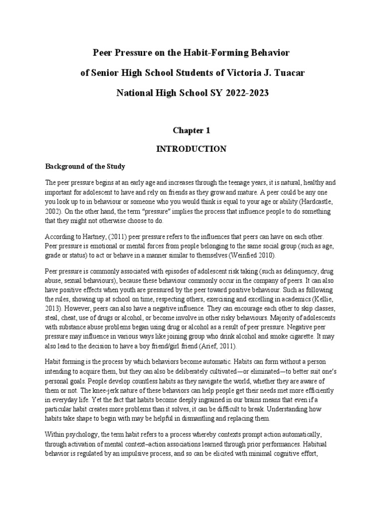 RESEARCH 2022 - 2023WPS Office | PDF | Adolescence | Habits