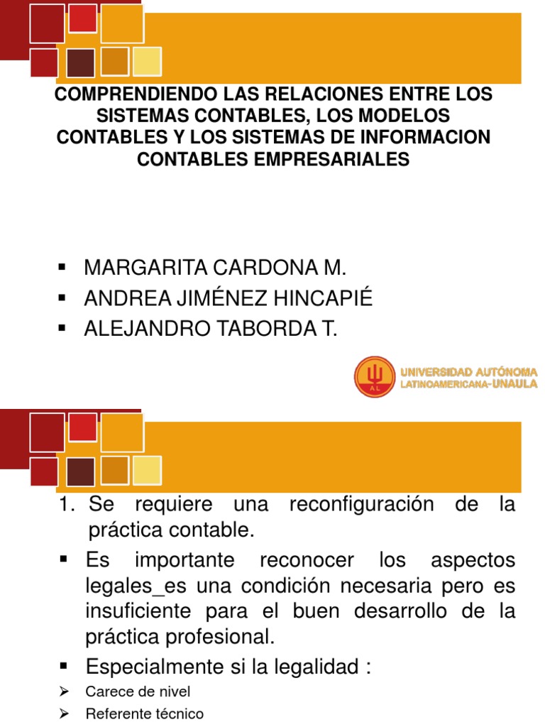 Comprendiendo Las Relaciones Entre Los Sistemas Contables, Los Modelos Contables Y Los Sistemas ...