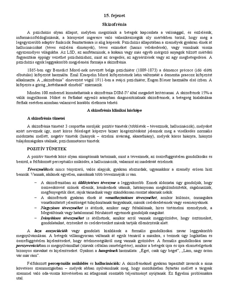Fejezet - Skizofrénia | PDF