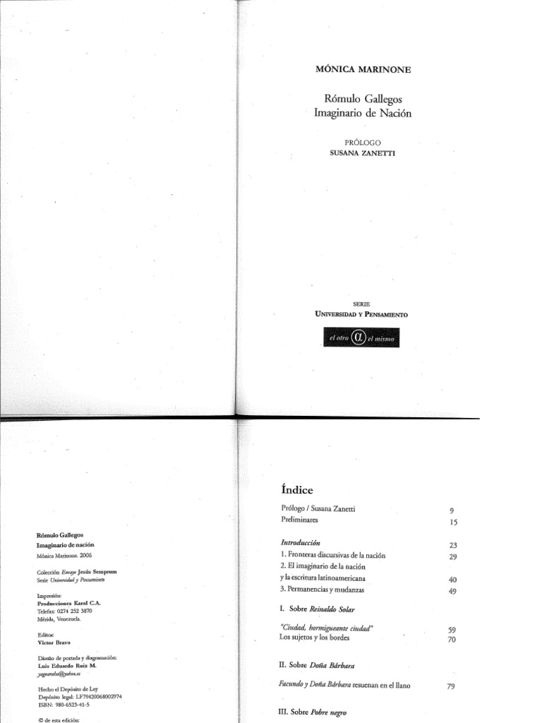 Marinone Monica, Romulo Gallegos-1-46 | PDF