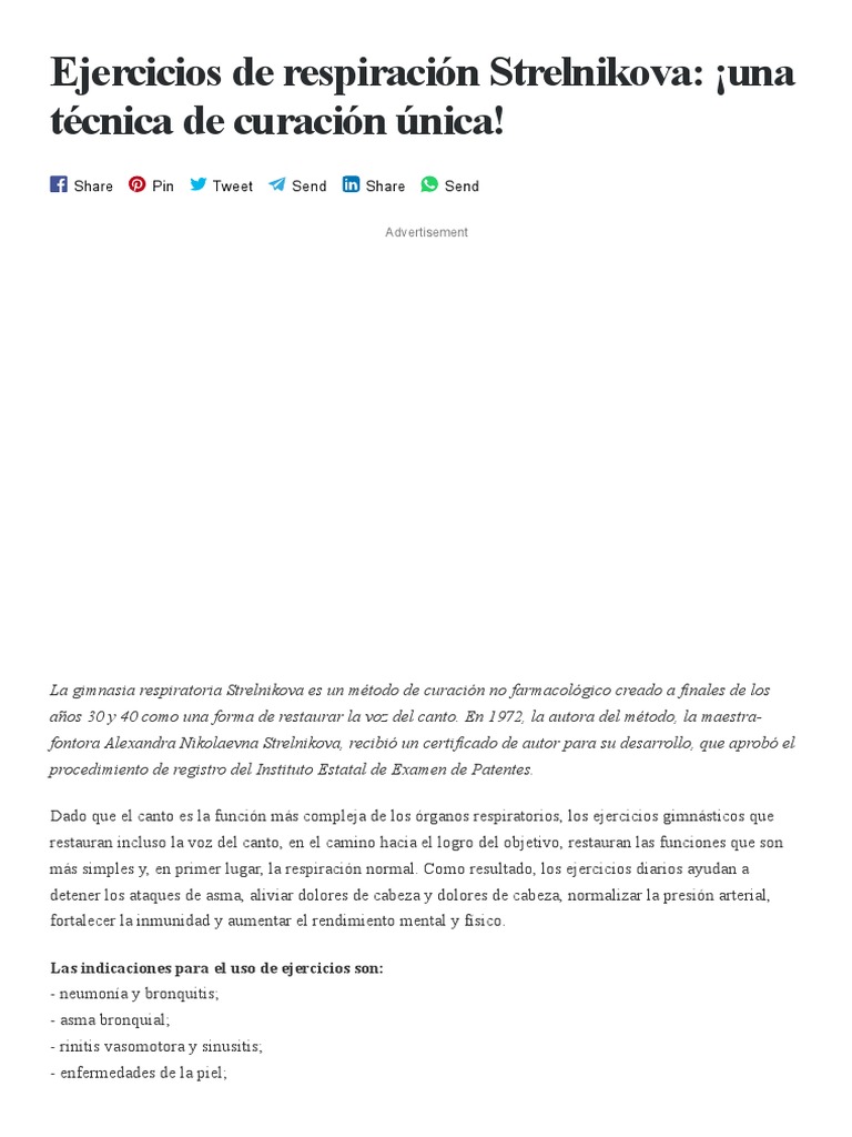 EJERCICIOS DE RESPIRACIóN STRELNIKOVA - ¡UNA TéCNICA DE CURACIóN úNICA ...