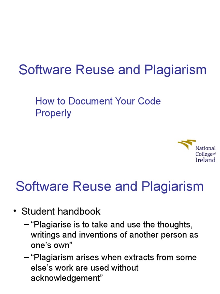 Guidance on Avoiding Plagiarism in Software Development through Proper ...