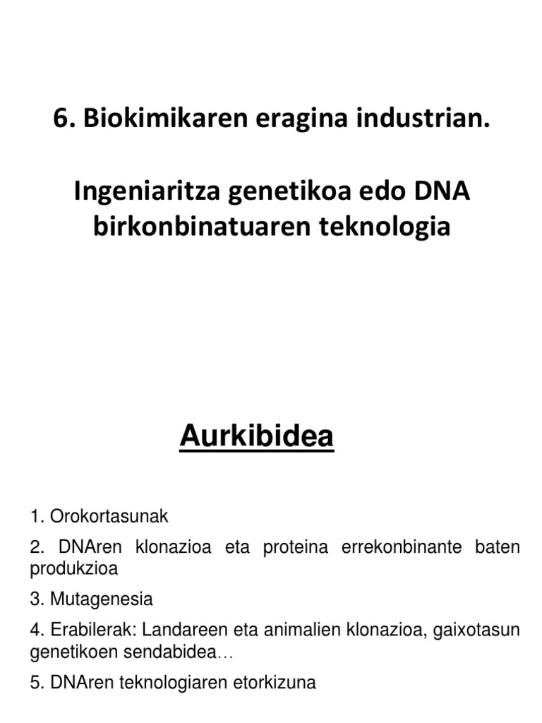 DNA Birkonbinatuaren Teknologia 23 | PDF