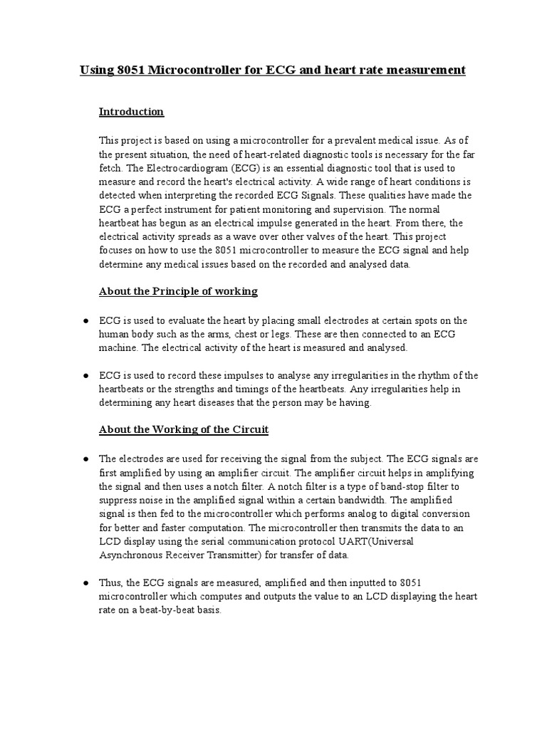 Mc Lab Miniproject Download Free Pdf Electrocardiography Amplifier