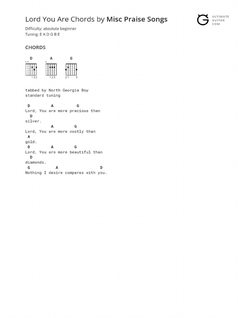 Lord You Are Chords | PDF