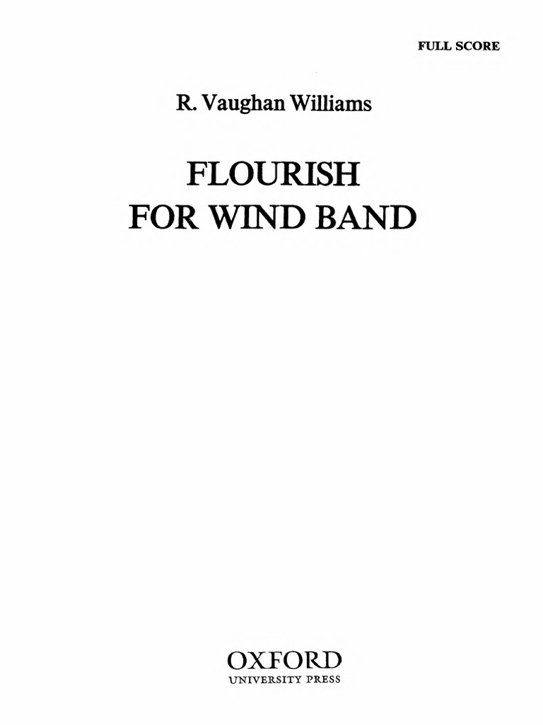 Flourish For Wind Band - Ralf Vaugan Williams | PDF